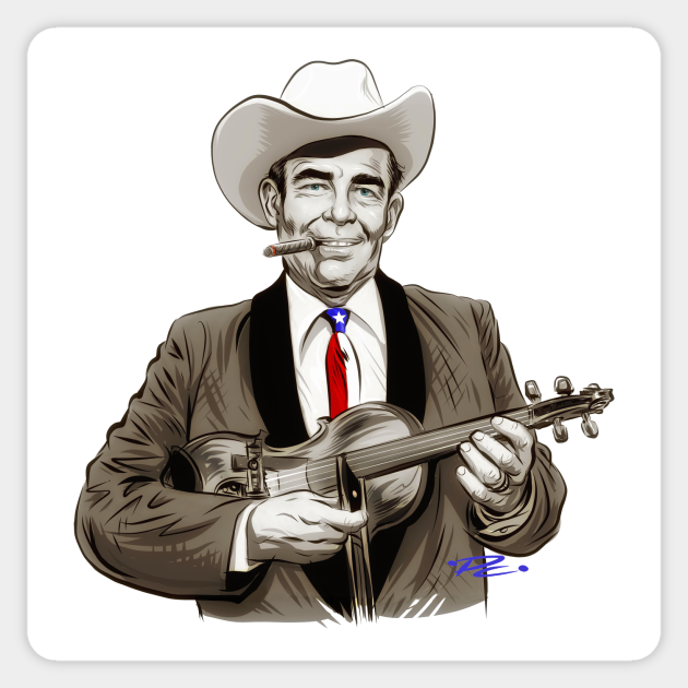 Bob Wills - An illustration by Paul Cemmick - Bob Wills - Sticker ...