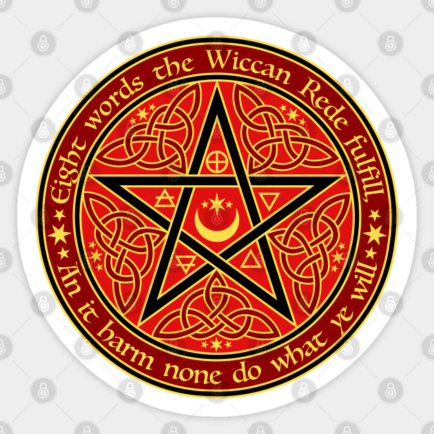 Red Witch Crest - Witch - Sticker | TeePublic
