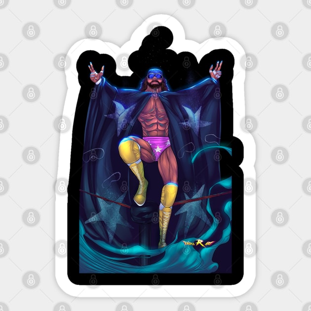 Macho madness wrestling art - Macho Man Randy Savage - Sticker | TeePublic