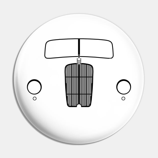 Morris Six MS 1940s-1950s British classic car minimalist outline black ...