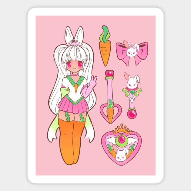 Magical Girl Bunny - Magical Girls - Sticker | TeePublic