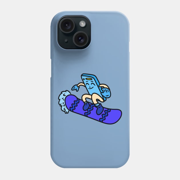 Cute cartoon snowboarding - Snowboarding - Phone Case | TeePublic