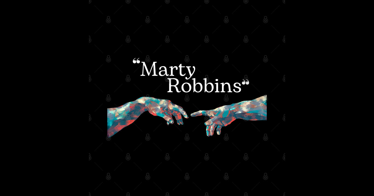 Marty Robbins // Hand Colour - Marty Robbins - Sticker | TeePublic