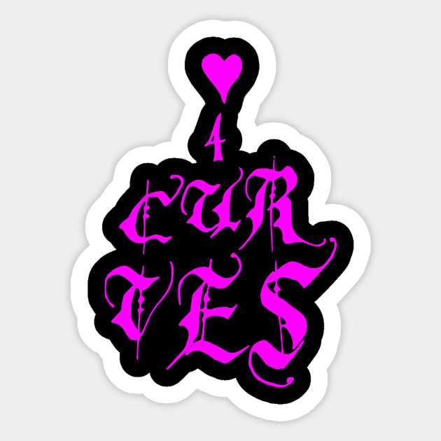 love for curves - Curvy - Sticker | TeePublic