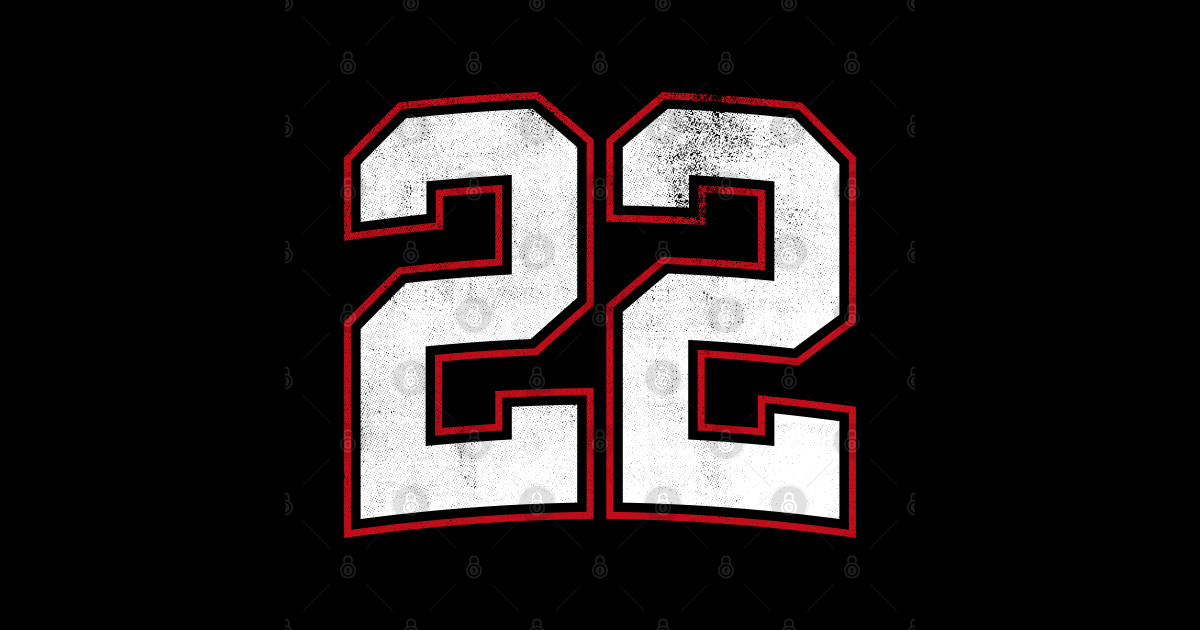 Number 22 - Numbers - Sticker | TeePublic