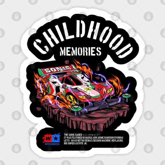 Sonic Saber Childhood Memories - Tamiya - Sticker | TeePublic