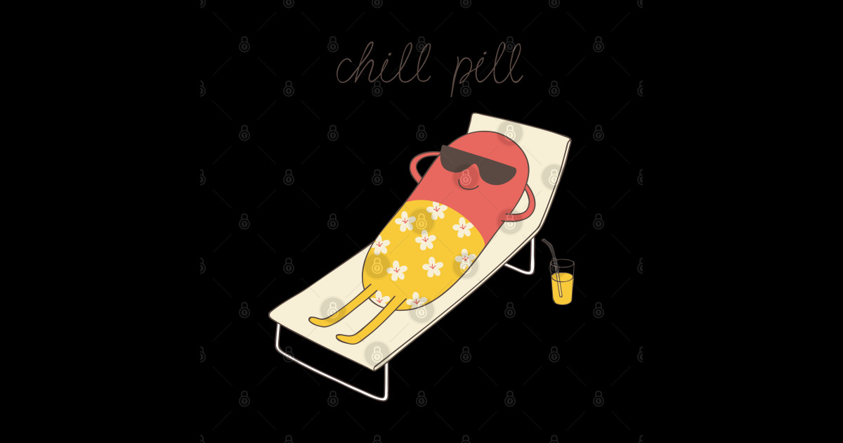 chill pill - Pun - Sticker | TeePublic
