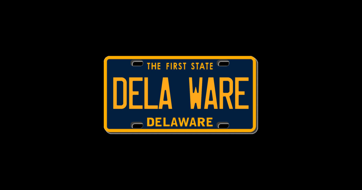 delaware license plate - University Of Delaware - Sticker | TeePublic