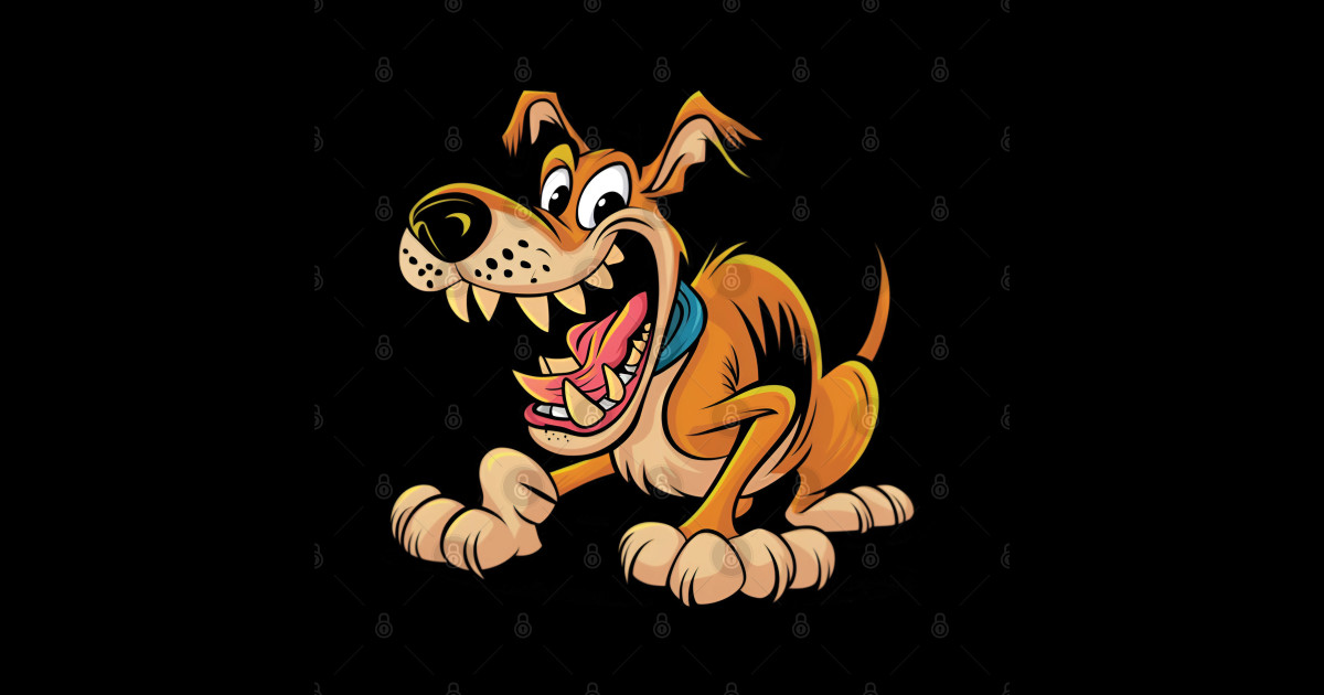 Crazy Furious Dog | Wild Angry Dog Illustration | Fierce Canine ...