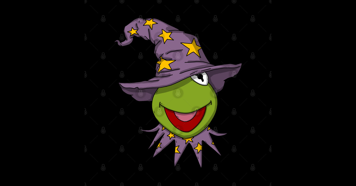 Halloween Wizard Kermit - Kermit The Frog - Sticker | TeePublic