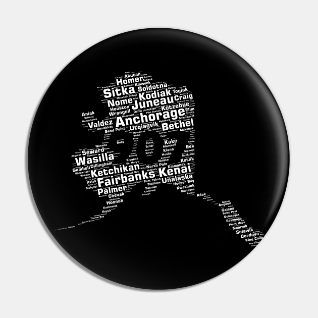 Alaska Cities: 907 Area Code - Alaska - Pin | TeePublic