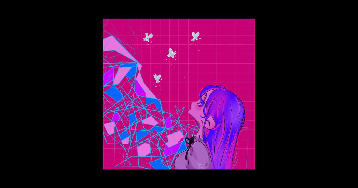 Cyber Moth Vaporwave - Vaporwave Aesthetic - Sticker | TeePublic