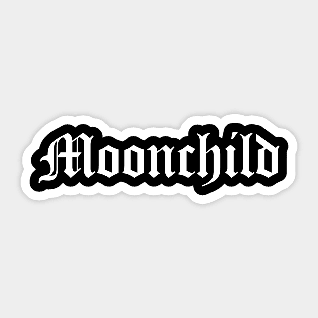 moonchild typography logo - Moonchild - Sticker | TeePublic