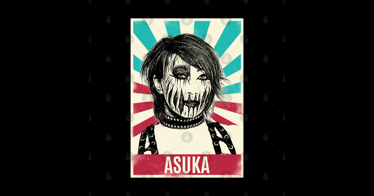 Vintage Retro Asuka Wrestling - Asuka - Sticker | TeePublic