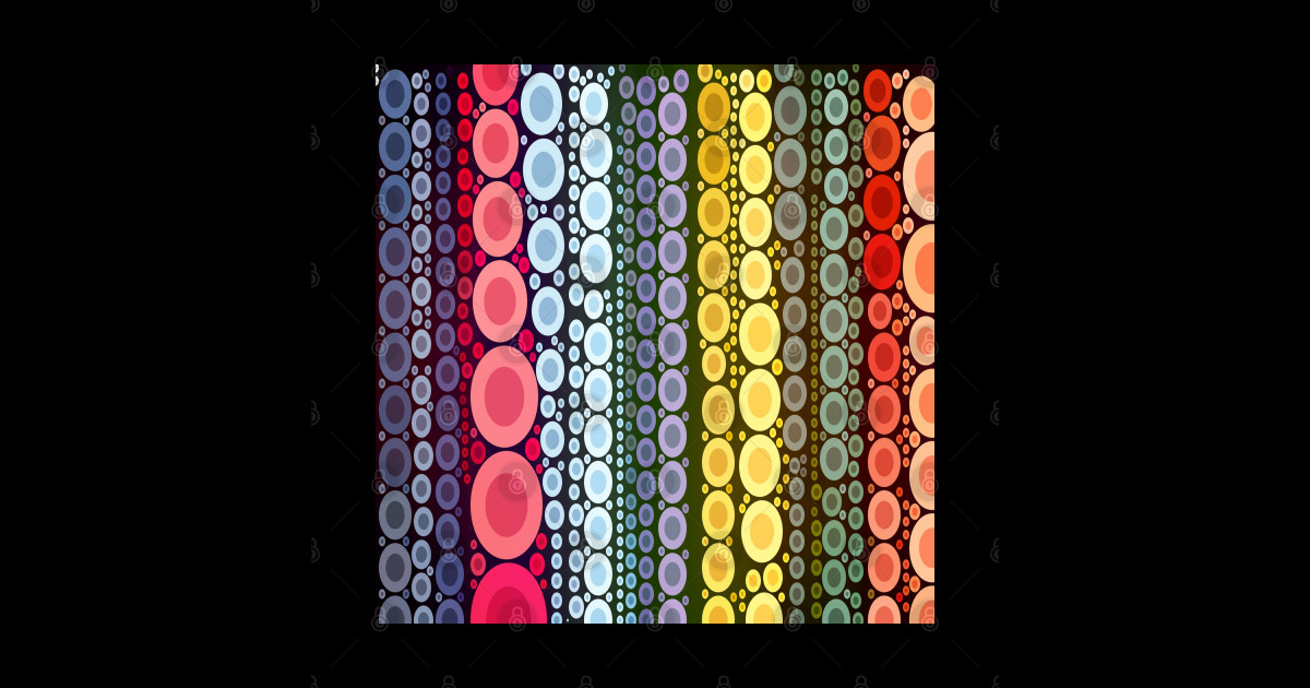 1980s preppy mid century modern rainbow circle pattern - Mid Century ...