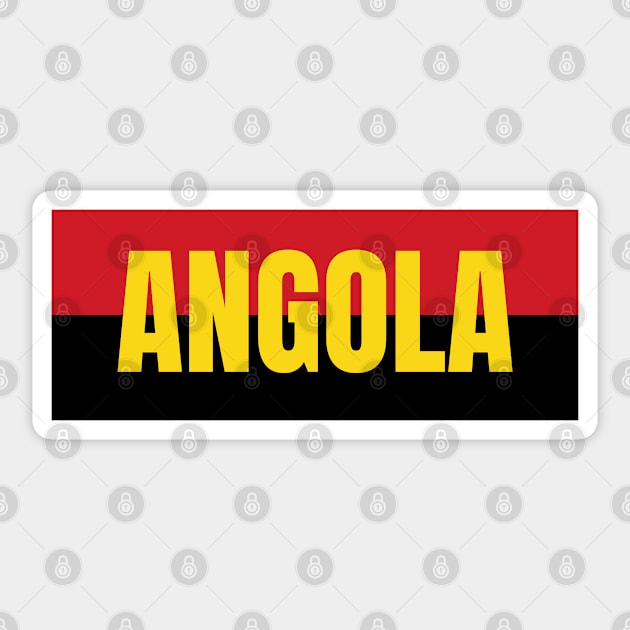 Angolan Flag Colors - Angola Design - Sticker | TeePublic