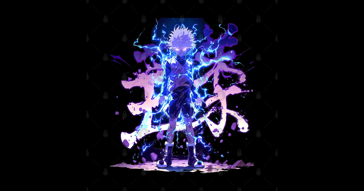 Killua Zoldyck Electric Aura Hunter x - Killua Zoldyck - Sticker ...