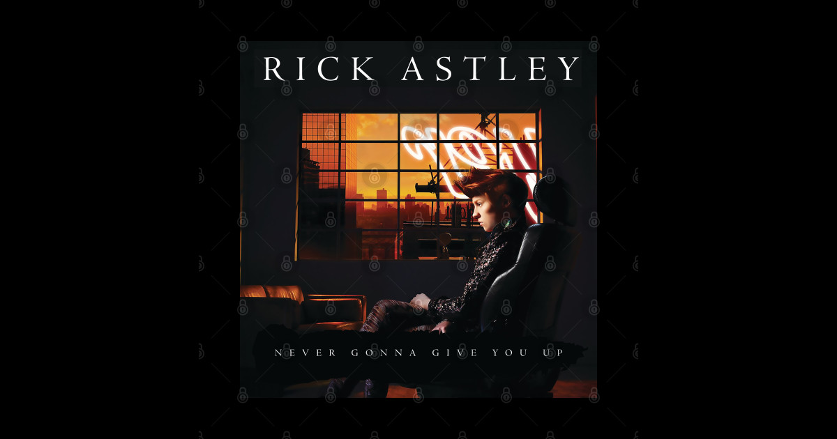 Laroux Never gonna give you up Rick Astley meme - Rick Astley - Sticker ...