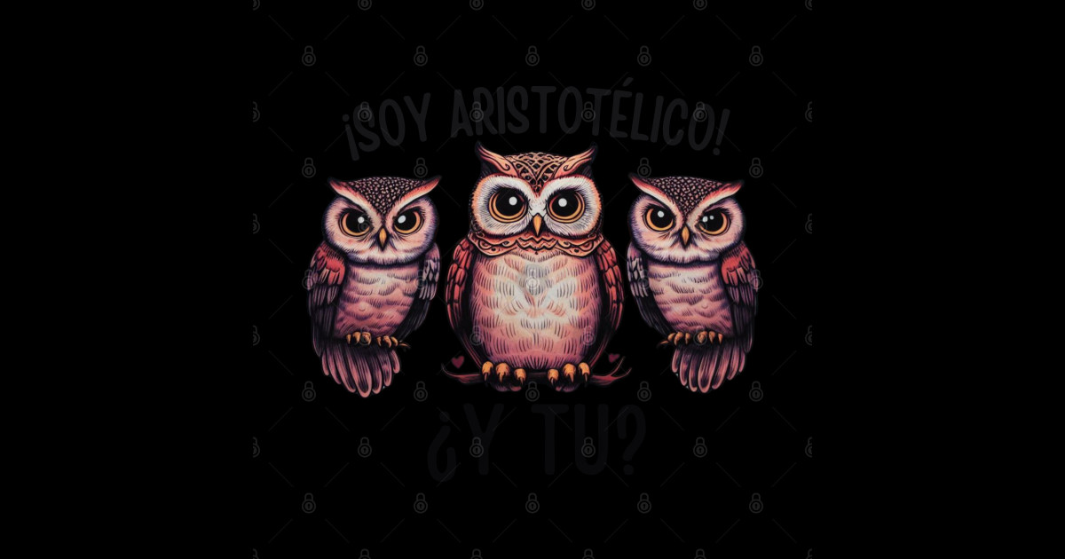 3 owl art for stoic fans - Aristotle And Plato - Sticker | TeePublic