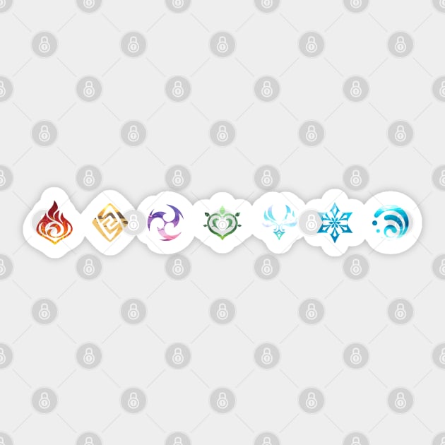 Genshin Impact Elemental Symbol Horizontal - Genshin Impact Elements ...