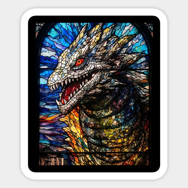 Angry godzilla face - Godzilla - Sticker | TeePublic