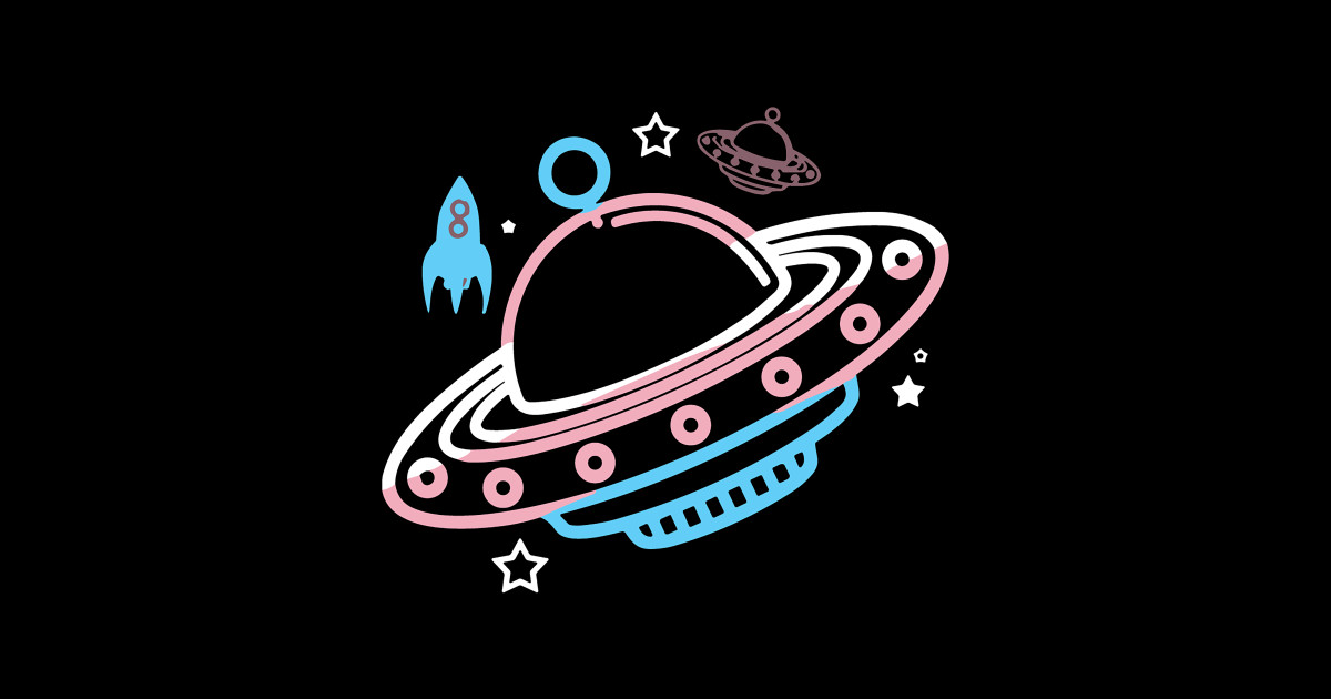 Transgender Flag Space Graphic Subtle LGBT Trans Pride - Transgender ...