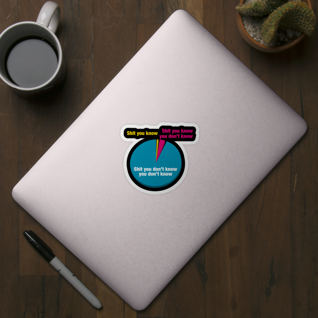 Shit You Don't Know Pie Chart - Pie Chart - Sticker | TeePublic