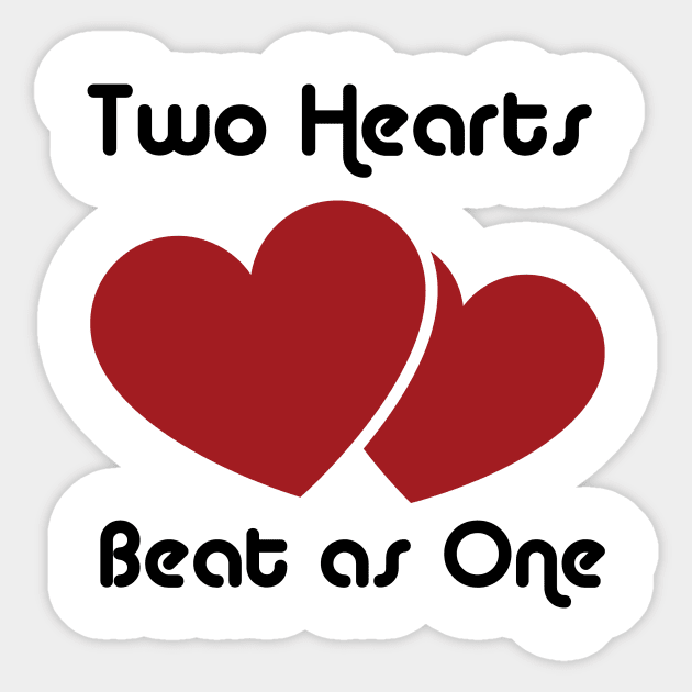 two hearts beating together