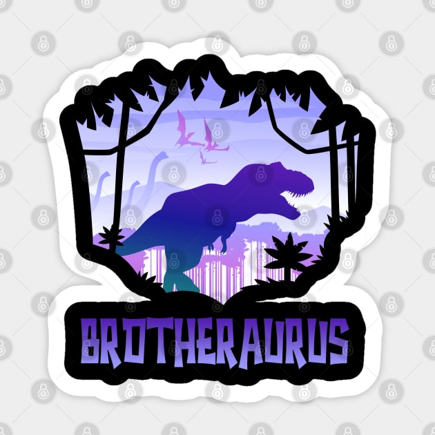 Brothersaurus T-Rex Brother Saurus Matching - Clothing - Sticker ...