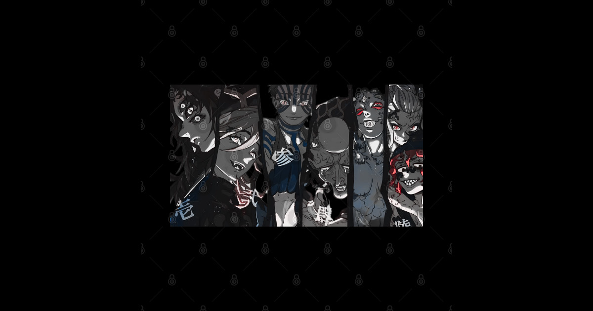 kimetsu no yaiba (upper rank demon) - Kimetsu No Yaiba Anime - Sticker ...