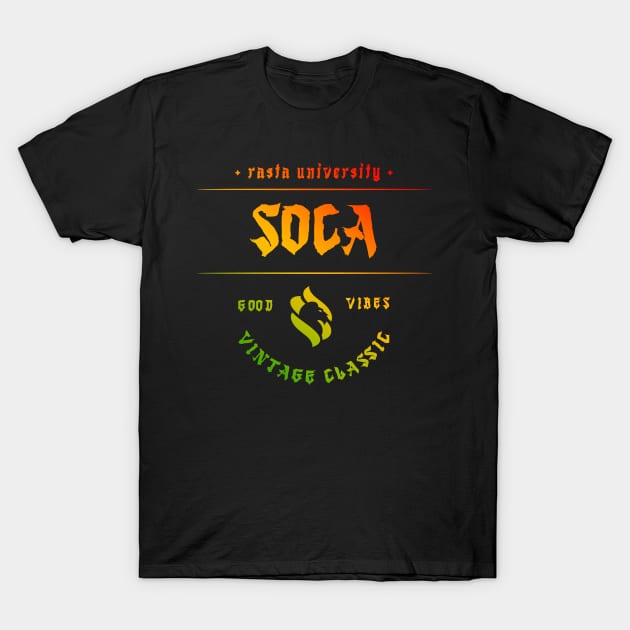 Rasta University Soca Vintage Classic Rasta Colors Reggae - Reggae - T ...