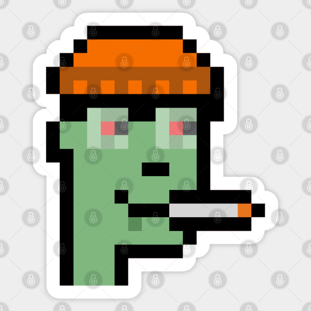 Nft Zombie CryptoPunk - Nft Art - Sticker | TeePublic