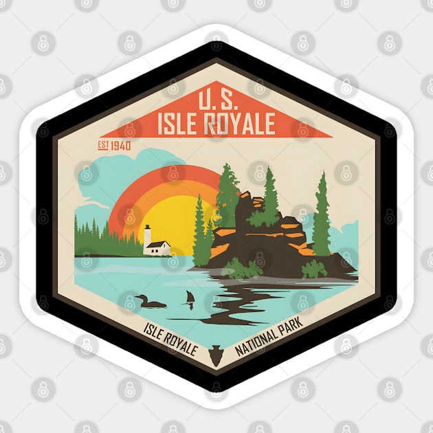 Isle Royale National Park - Isle Royale National Park - Sticker | TeePublic