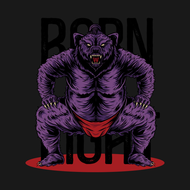 Sumo Bear - Sumo Wrestler - T-Shirt Designed & Sold By Glenn Phillips