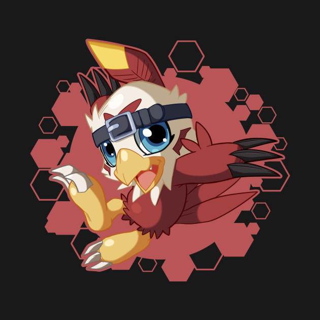 Hawkmon Chibi - Digimon - T-Shirt | TeePublic