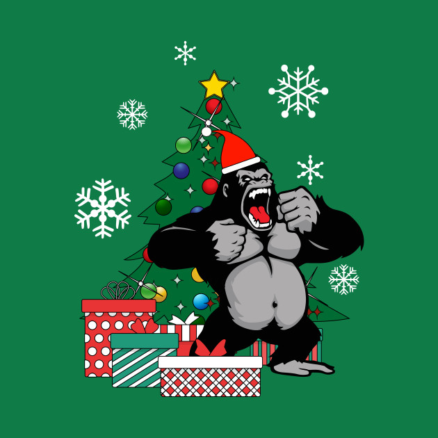 King Kong Around The Christmas Tree - King Kong - T-Shirt | TeePublic