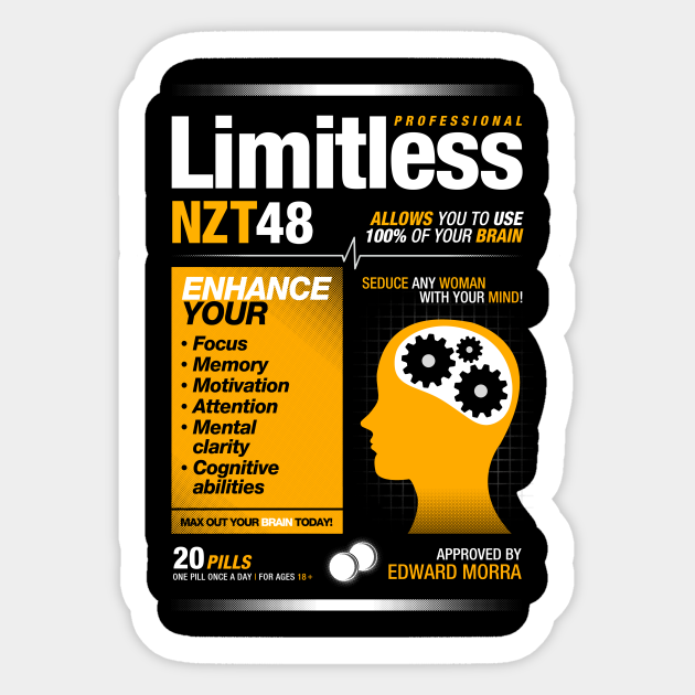 Limitless Pills - Movies - Sticker | TeePublic