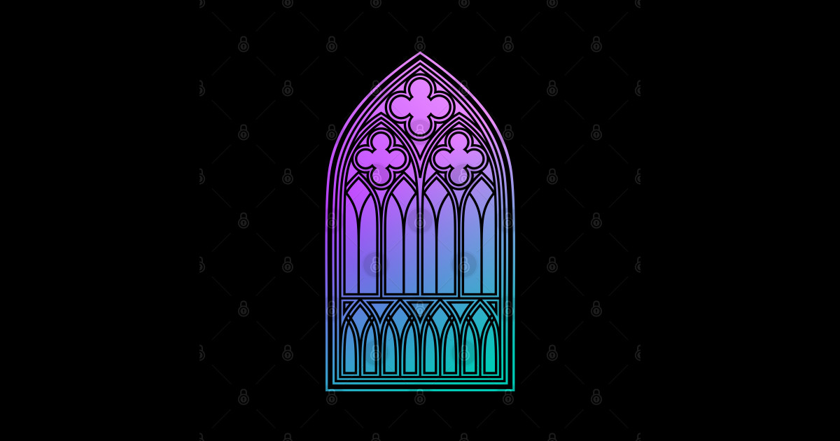 Gothic Cathedral Window - Gothic - Sticker | TeePublic