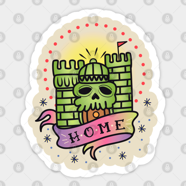 Tatto Castle Greyskull - Castle Grayskull - Sticker | TeePublic