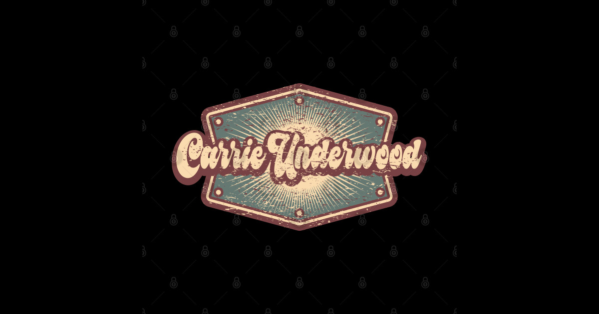 Carrie Underwood Vintage Emblem - Musician - Sticker | TeePublic