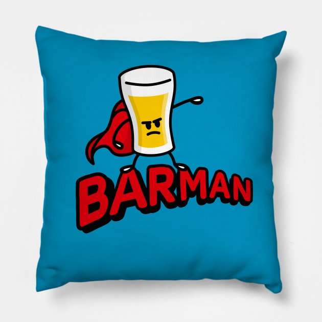 Barman, funny Bartender Barkeeper Waiter Superhero beer pun - Waiter ...
