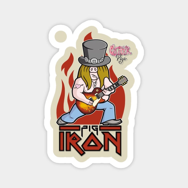 Gutter Pigs Pig Iron - Rockstar - Magnet | TeePublic