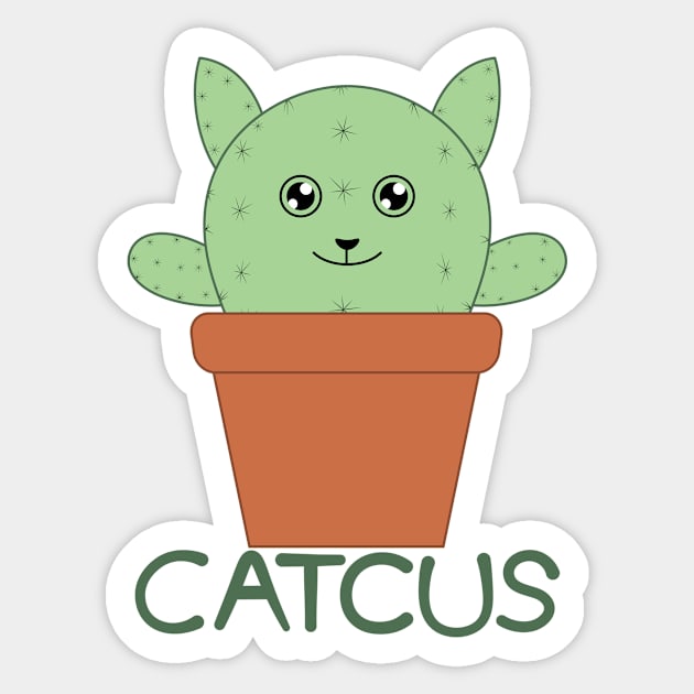 Cute Cat Cactus - Cactus Cat - Sticker | TeePublic