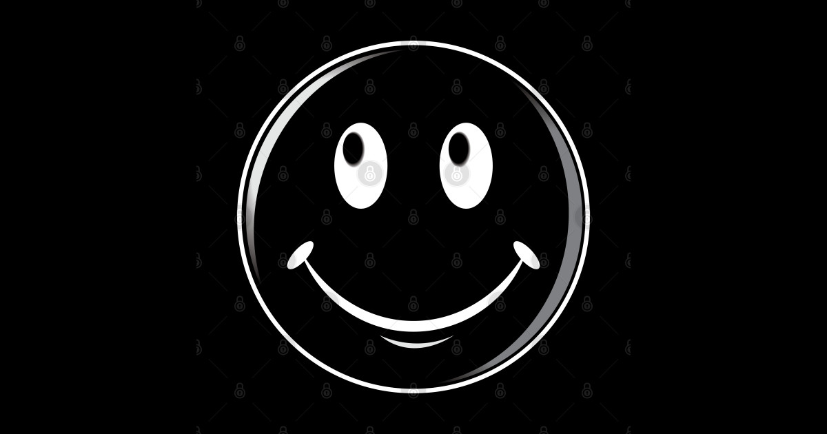 Negative Smiley - Smiley Face - Sticker | TeePublic