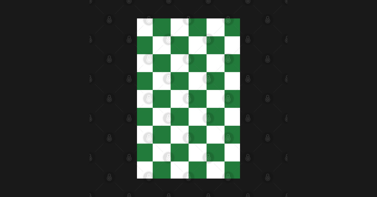 Checkered Green - Checkers - T-Shirt | TeePublic