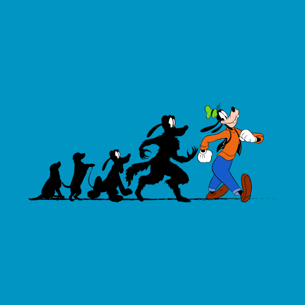 Evolution,Gawrsh! - Goofy - T-Shirt | TeePublic