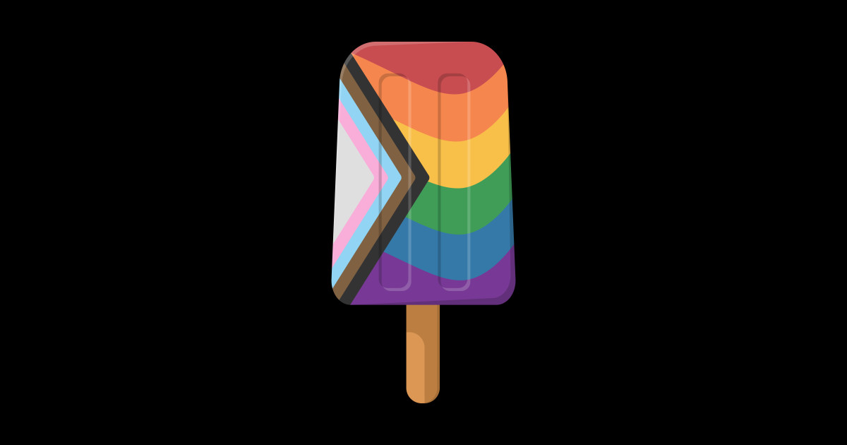 Cute Progressive Rainbow Pride Flag Popsicle - Popsicle - Sticker ...