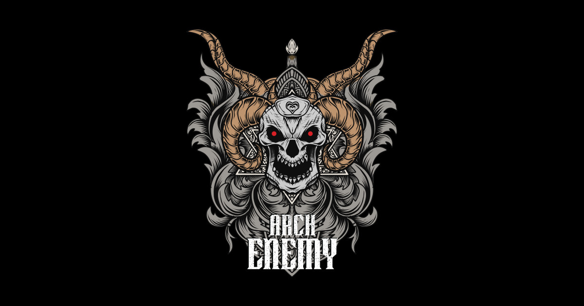 Skull band ( ARCH ENEMY) - Skull - Sticker | TeePublic