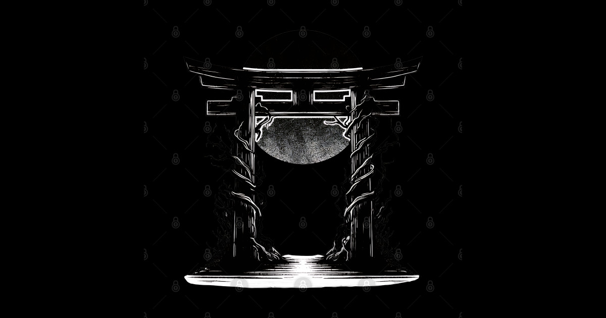 Creepy Japanese Shinto Shrine - Creepy Torii Gate - Sticker | TeePublic