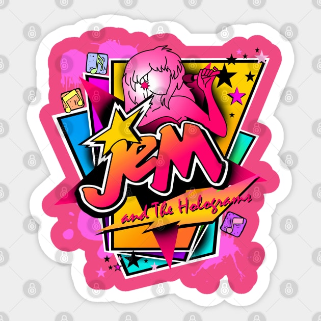 Jem And The Holograms - Retro Cartoons - Sticker | TeePublic